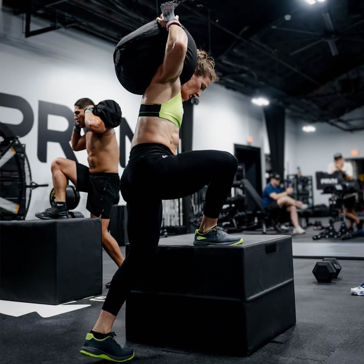 Women's Ballistic Trainers - Wolf Grey + Acid Lime W / Acid Lime Refle ...